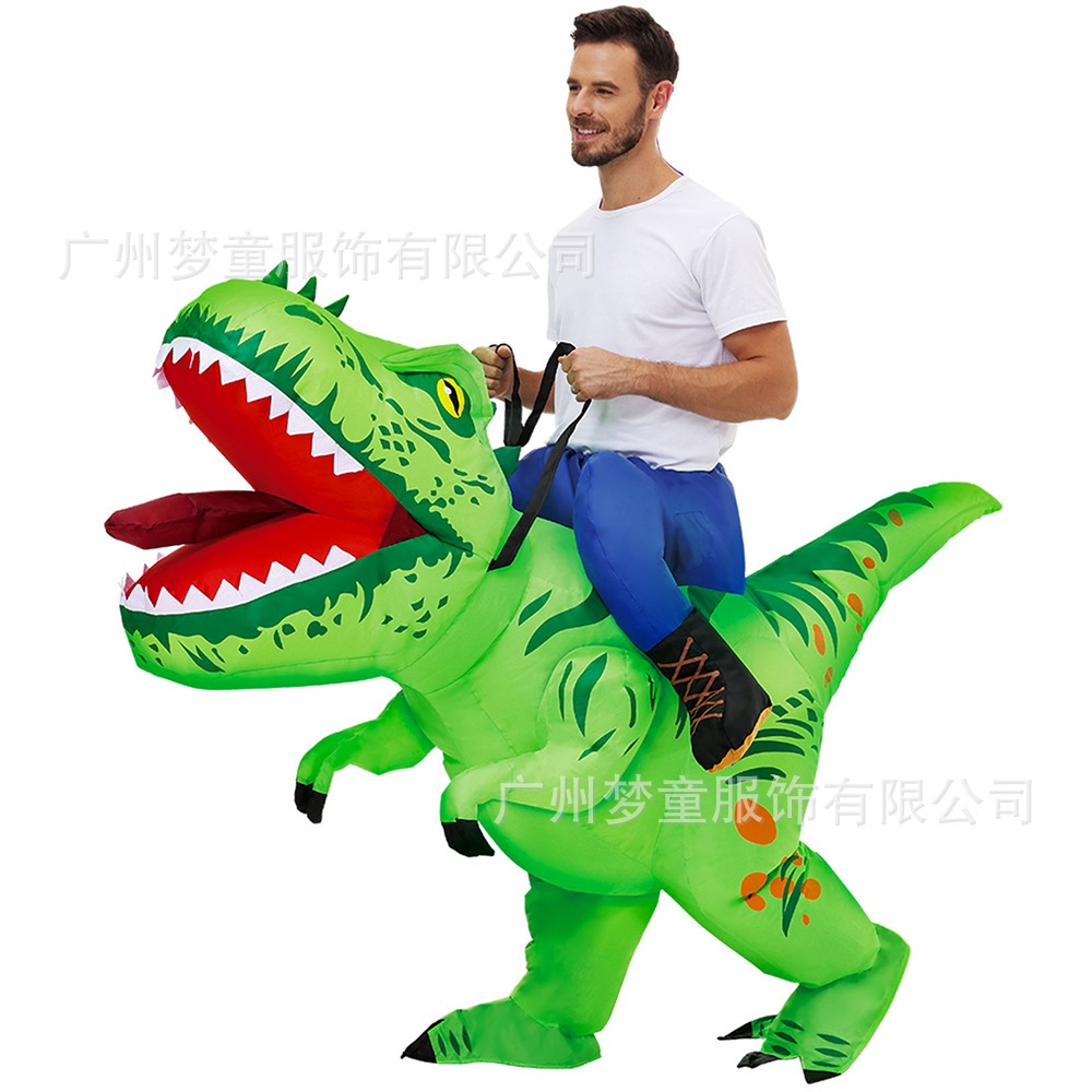 (TẶNG KÈM BỘ BƠM) Bộ đồ khủng long T-rex bơm hơi, bộ bơm hơi hóa trang khủng long Halloween ...