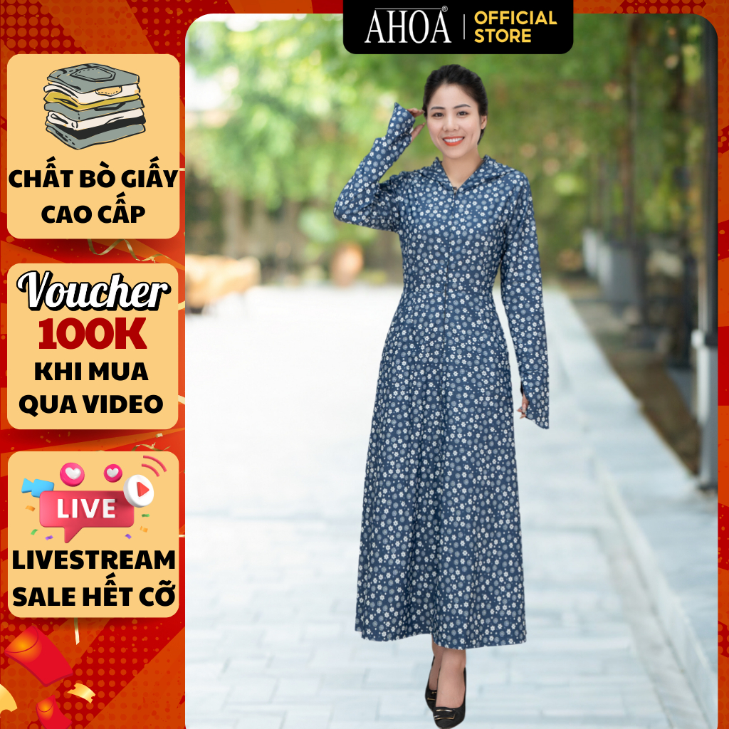 Áo Chống Nắng Toàn Thân Vải Bò Lót Lanh AHOA Mềm Nhẹ Mát Mẫu Hot Năm ...