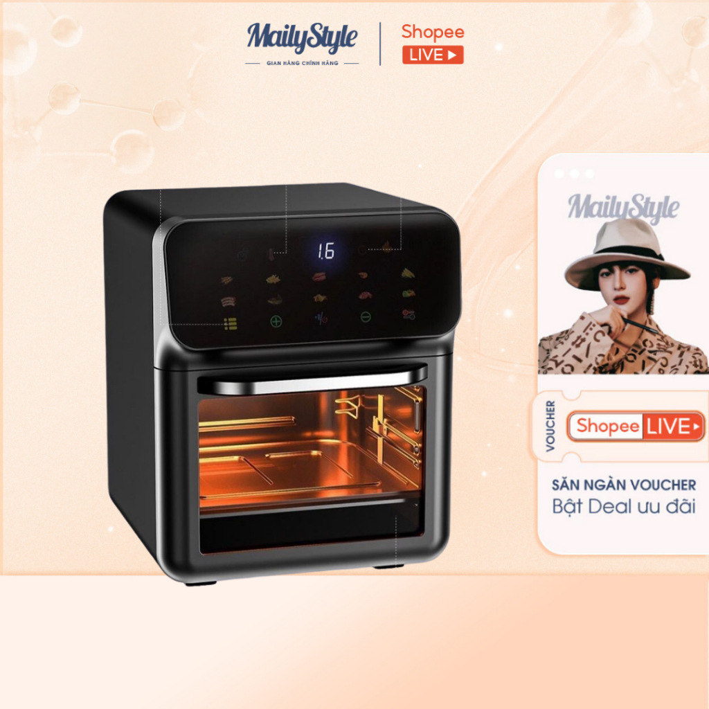 K233_[Giao màu ngẫu nhiên] Nồi chiên không dầu Kaisa Villa dung tích 10L DHR-001 | Shopee Việt Nam