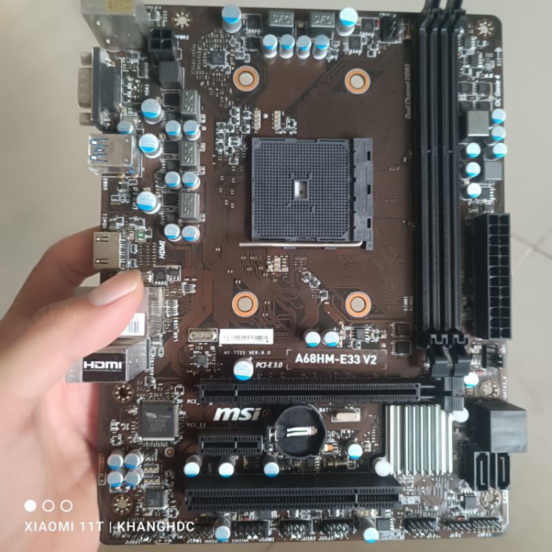 A68HM E33 v2 MSI MAINBOARD MÁY VI TÍNH [KHÔNG KÈM MIẾNG SẮT FE CHẶN] | Shopee Việt Nam
