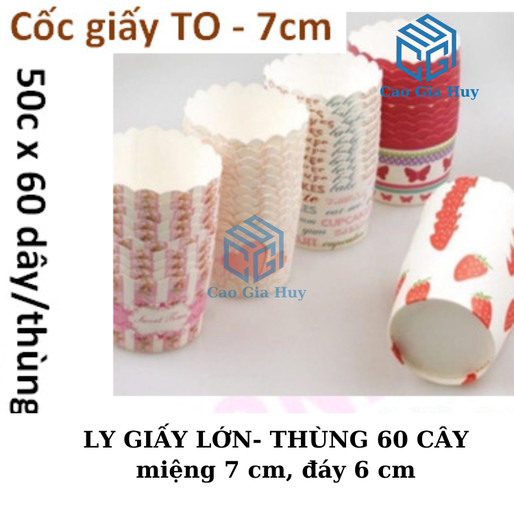 50 ly giấy cupcake cứng loại 6cm/ 7cm để trực tiếp lò bánh - giao hình ...