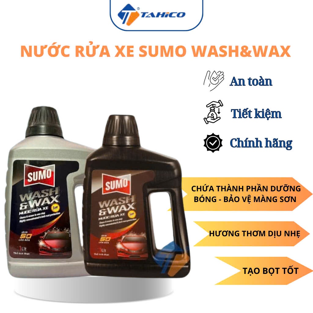 Nước rửa xe Sumo Wash&Wax (1 Lít ) Nước Rửa Xe Máy Ô Tô, Nước Rửa Xe ...