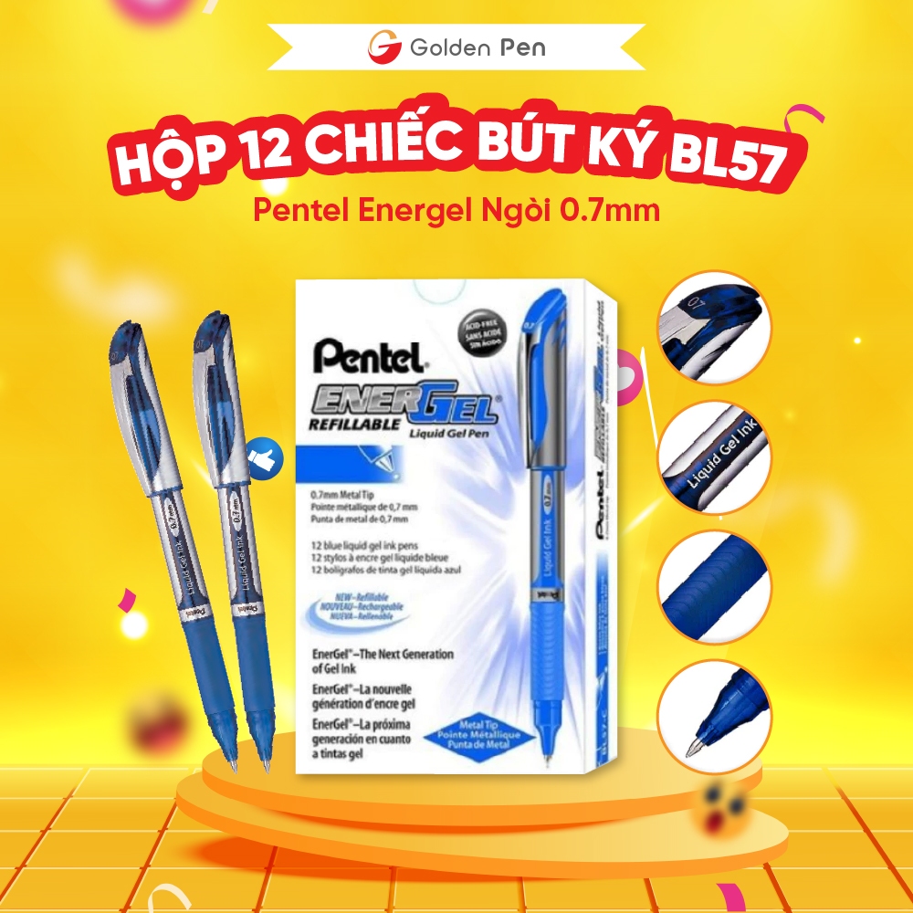 Hộp 12 Chiếc Bút Ký BL57 Pentel Energel Ngòi 0.7mm Nhanh Khô | Shopee ...