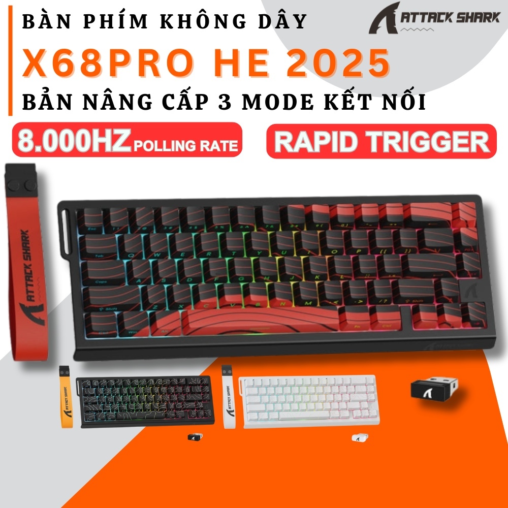 Bàn Phím Cơ Attack Shark X68 Pro HE - Công Nghệ Hall Effect, 3 Chế Độ ...
