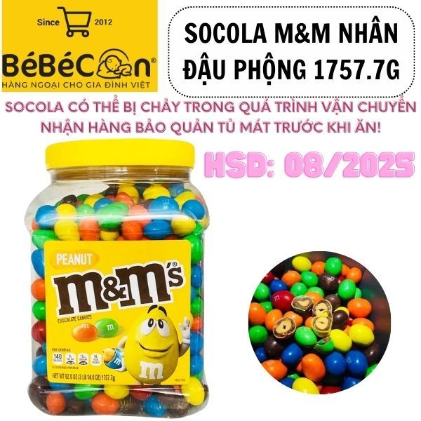 [CHIA LẺ] KẸO SOCOLA M&M NHÂN ĐẬU PHỘNG HÀNG MỸ | Shopee Việt Nam