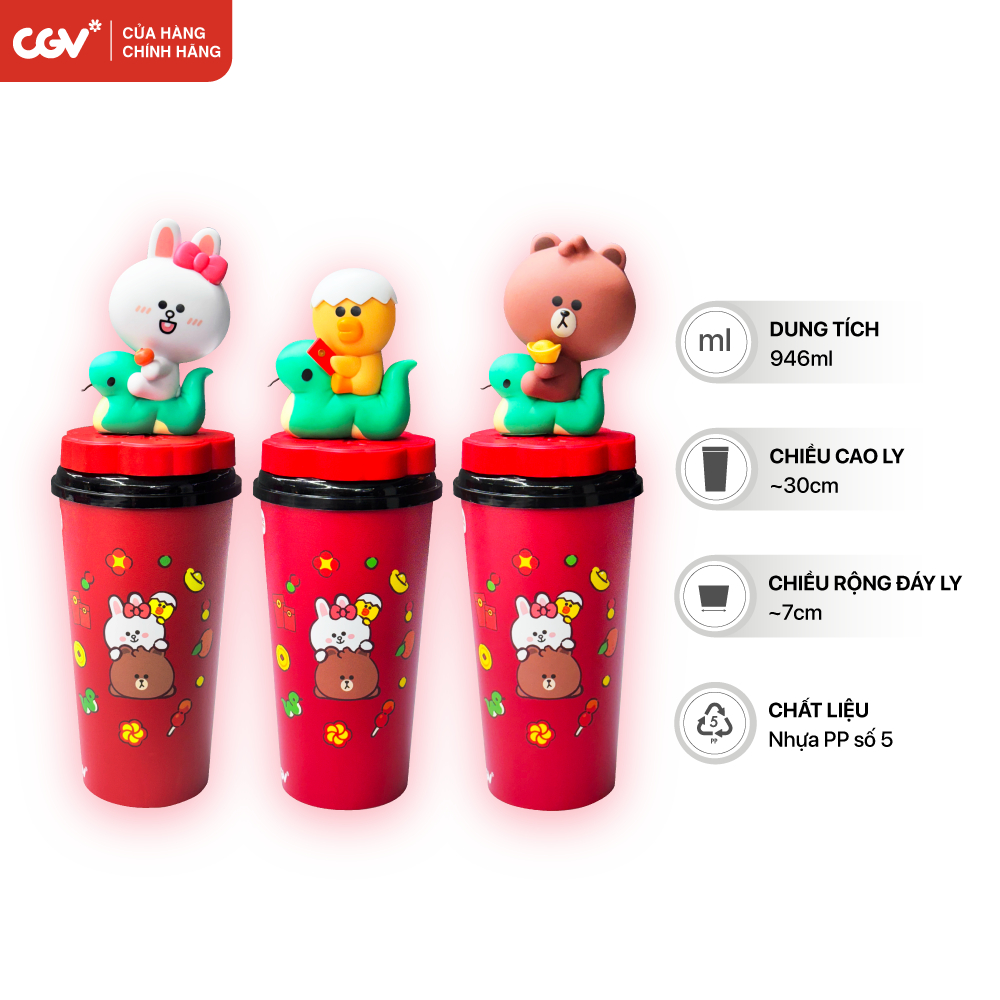 Ly MINI BROWN & FRIENDS CGV Cinemas Vietnam dung tích 946ml. | Shopee ...