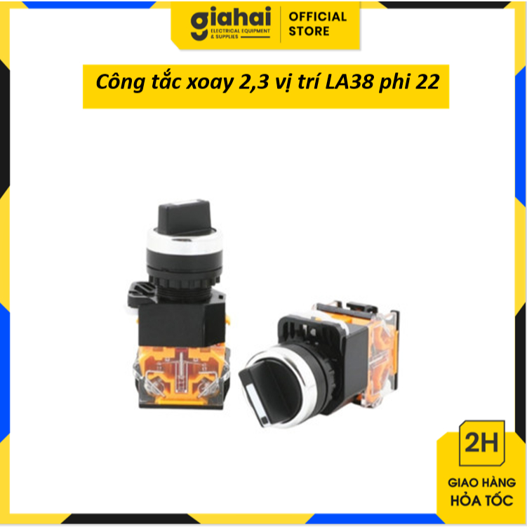 Công tắc xoay 2,3 vị trí LA38 phi 22 TBD204 | Shopee Việt Nam