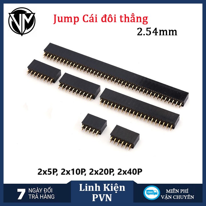 Jump cái đôi thẳng 2.54mm 2x5P, 2x10P, 2x20P, 2x40P | Shopee Việt Nam