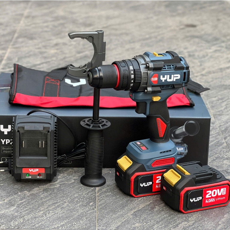 Máy khoan động lực YUPAI YP20-DR13B, chân pin phổ thông, động cơ không than | Shopee Việt Nam