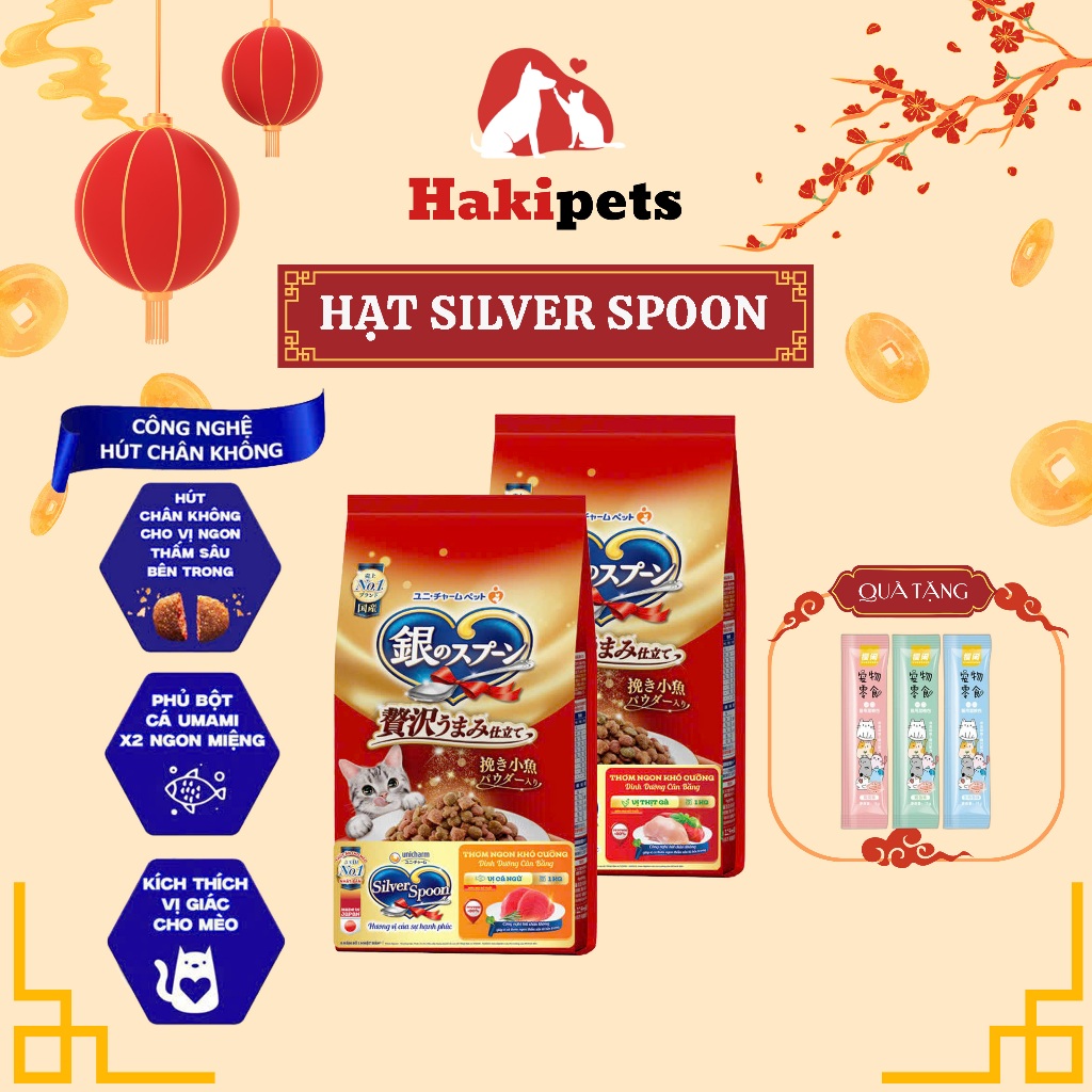 Thức ăn hạt cho mèo Silver Spoon Túi 1kg, thức ăn hạt cao cấp, Hàng Nội Địa Top 1 Nhật Bản ...