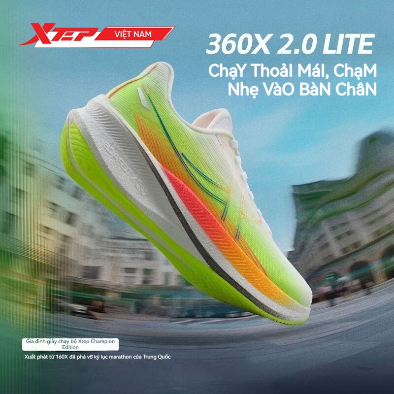 XTEP 360X2.0 Lite Giày chạy bộ chuyên nghiệp hỗ trợ đệm tập luyện thi ...