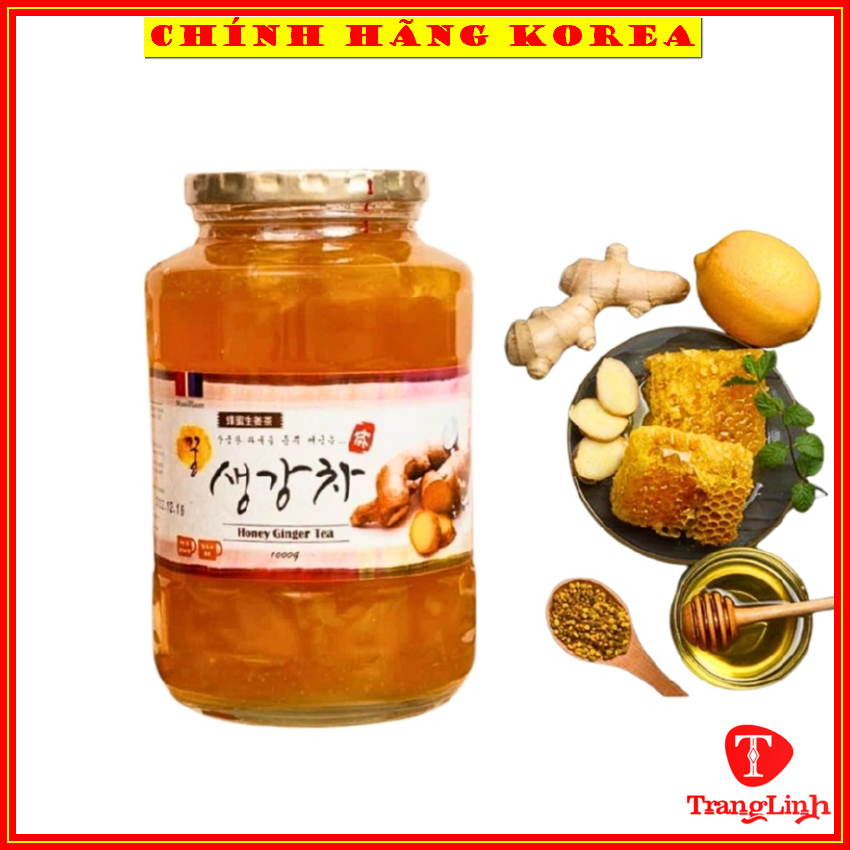 Mật ong gừng hàn quốc Honey Ginger Tea lọ 1kg - Trà gừng mật ong chính ...