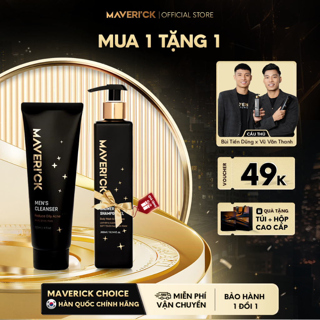 [Mua 1 tặng 1] Sữa Rửa Mặt Nam Sạch Sâu, Dưỡng Da 120ml - Tặng Sữa tắm ...