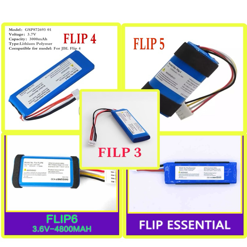 Pin loa Bluetooth JBL Flip 2 - Flip 3 - Flip 4 - Flip 5 - Flip 6 - Filp ...
