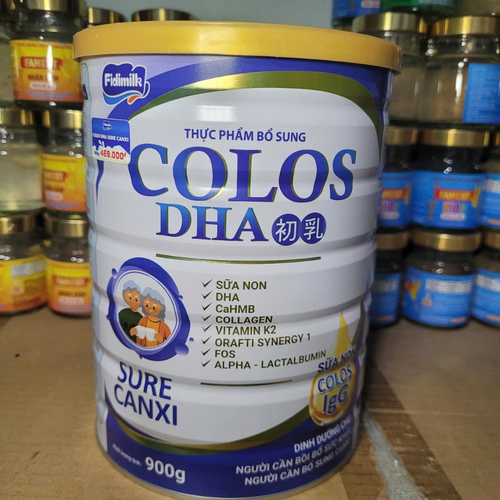 Sữa dành cho người già Fidimilk COLOS DHA SURE CANXI lon 900g | Shopee ...
