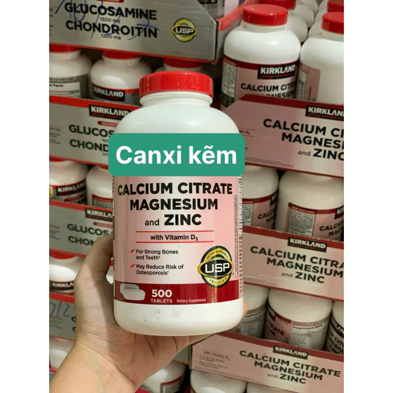 Canxi Zinc 500 viên uống bổ xung Calcium Citrate Magnesium and kẽm ...