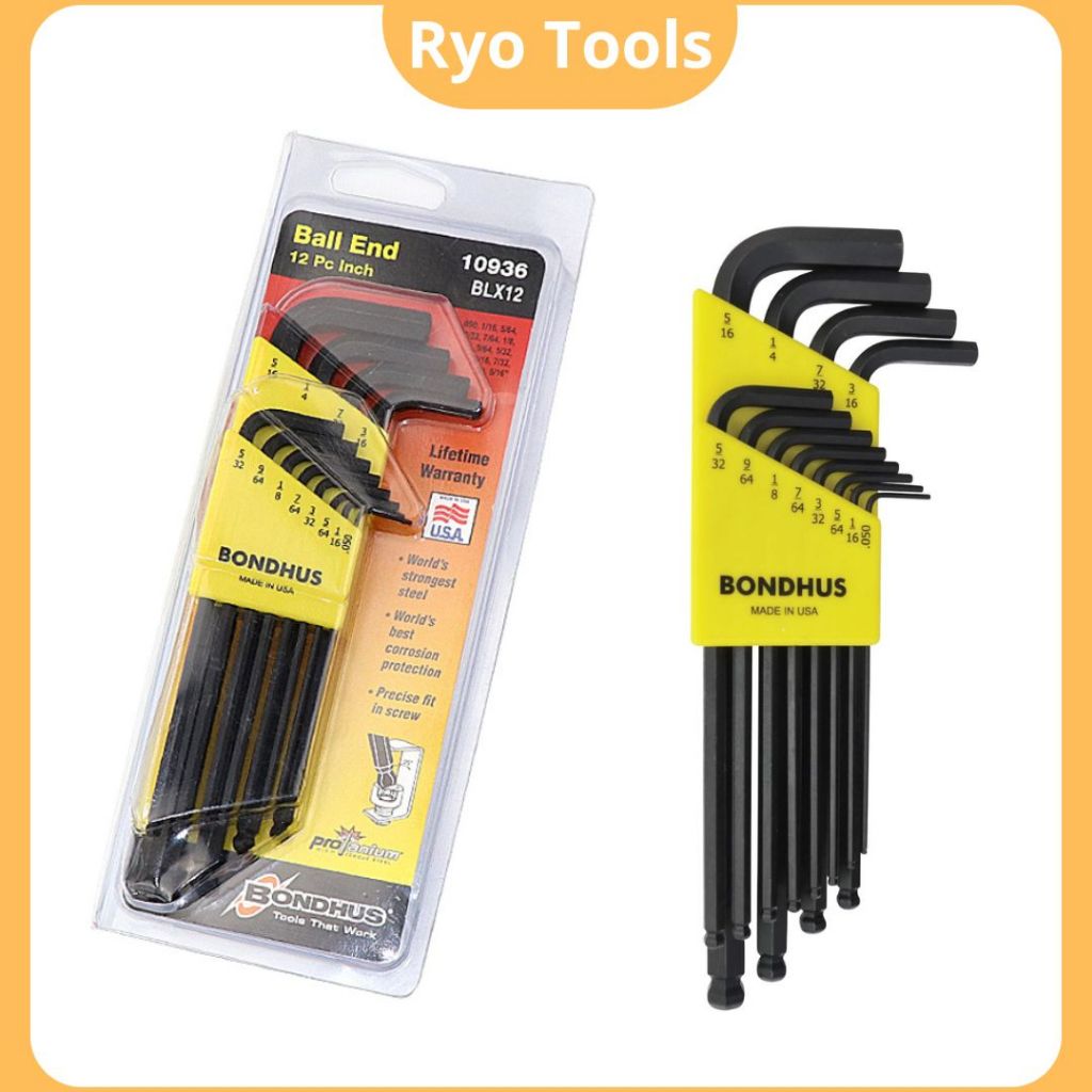 lục giác hệ Inch Bondhus 10936 - Made in USA - Gồm 10 chi tiết từ 0.50 ...