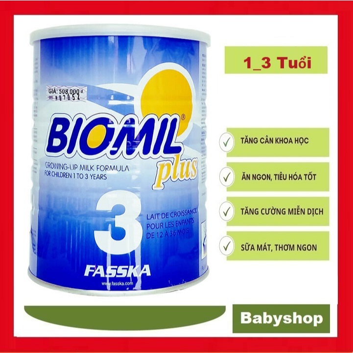 Sữa Bột Biomil sô 3 hộp 800g (2027) | Shopee Việt Nam