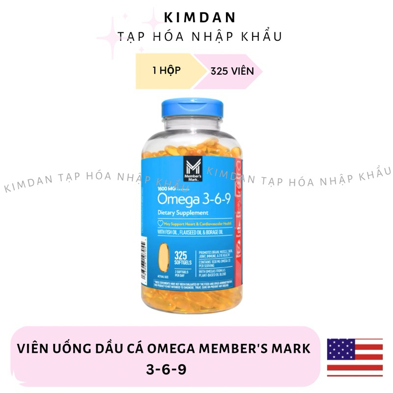 [NK MỸ - DATE 2026] VIÊN DẦU CÁ OMEGA 369 MỸ MEMBER MARK 325 VIÊN ...