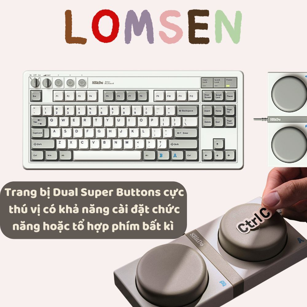 Bàn Phím Cơ 8BitDo Retro Mechanical Keyboard - M Edition có Bluetooth/2 ...