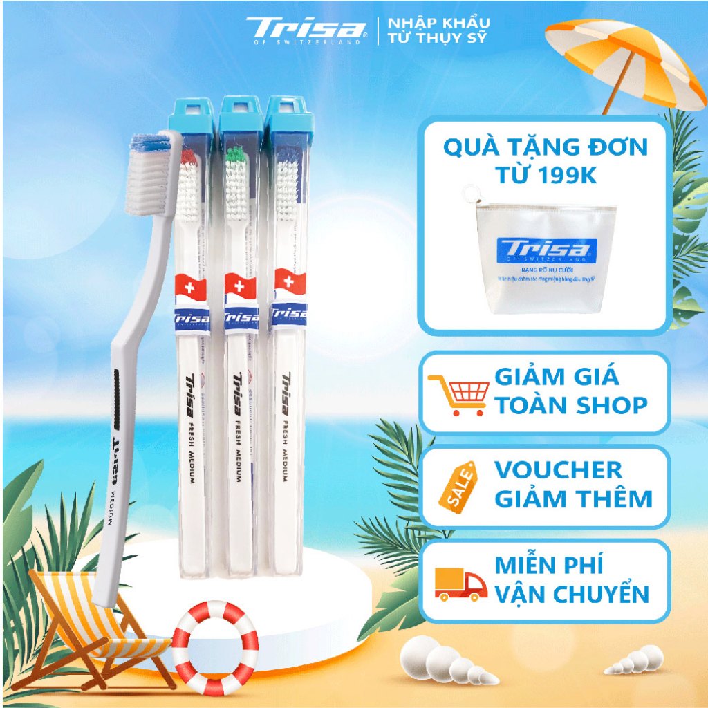 Combo Bàn Chải Đánh Răng Trisa Fresh | Shopee Việt Nam
