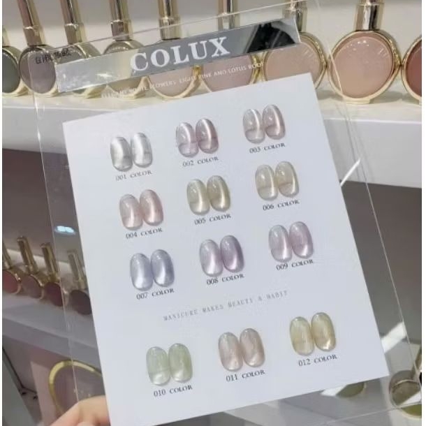 Mắt mèo giọt nước COLUX 12 chai tặng kèm bảng màu/Mắt mèo ánh nước ...