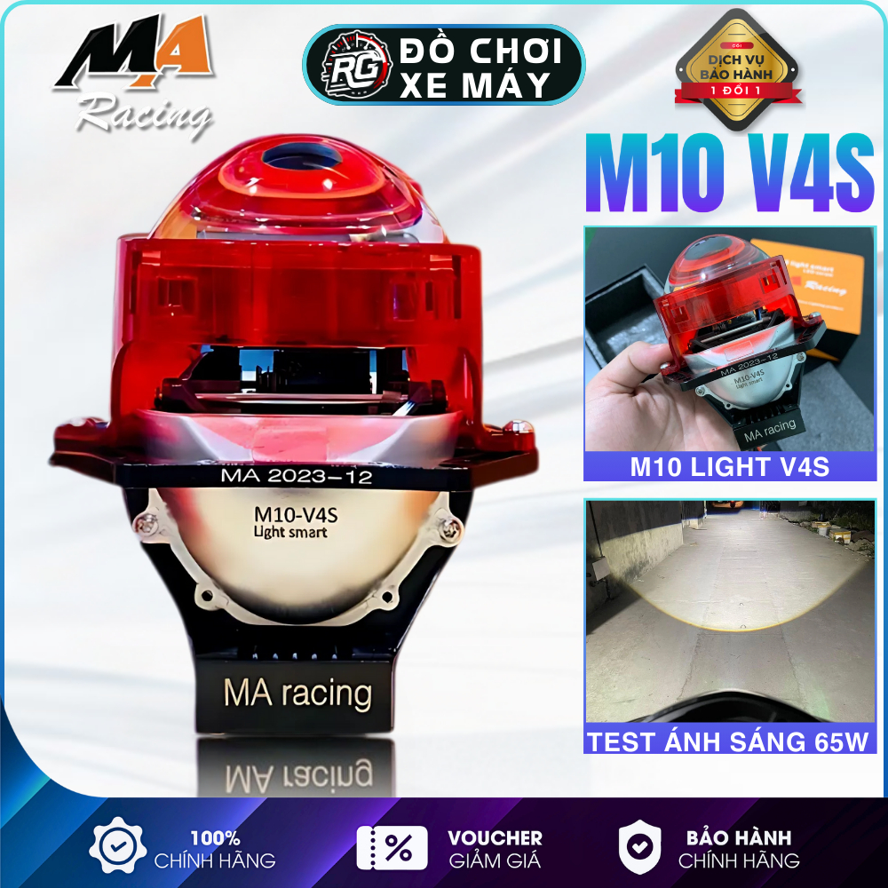 Đèn Bi Cầu M10 V4S Ma Racing 65w, Bi Cầu Exciter 150 135 155,Winner ...