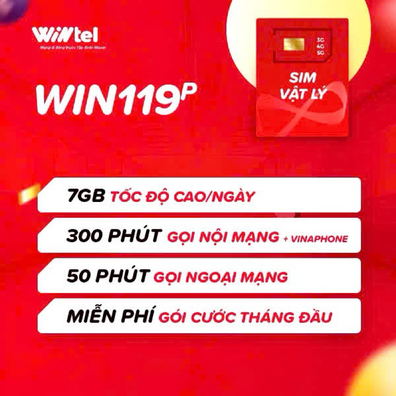 SIM WINTEL 119 ĐATA TỐC ĐỘ CAO | Shopee Việt Nam