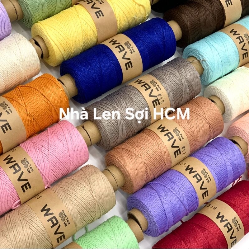 Sợi Wave Craft Yarn Móc Túi, ví Cuộn 125gr | Shopee Việt Nam