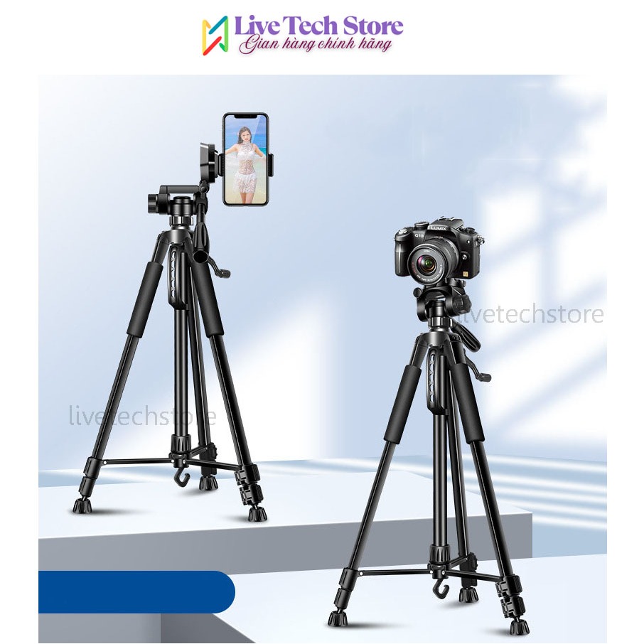 Chân máy ảnh Tripod 360° có tay cầm quay phim cho điện thoại, DSLR ...