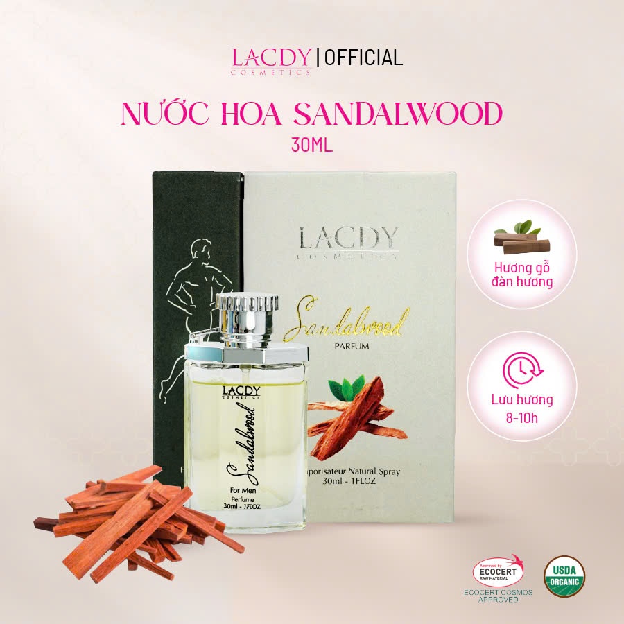 Nước hoa nam SANDALWOOD hương gỗ đàn hương (30ml) - Lacdy [Chính Hãng] | Shopee Việt Nam