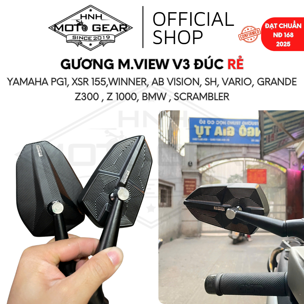 Gương M.View V3 H2C V3 RẺ PG1, XSR ,Winner, AB Vision, SH, Vario ...