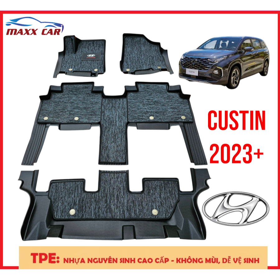CUSTIN- Thảm lót sàn MAXXCAR xe HYUNDAI CUSTIN 2023+ nhựa TPE nguyên sinh đúc 5D tràn viền cao ...