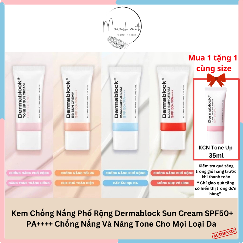Kem Chống Nắng Phổ Rộng Dermablock Sun Cream SPF50+ PA++++ Bảo Vệ Da ...