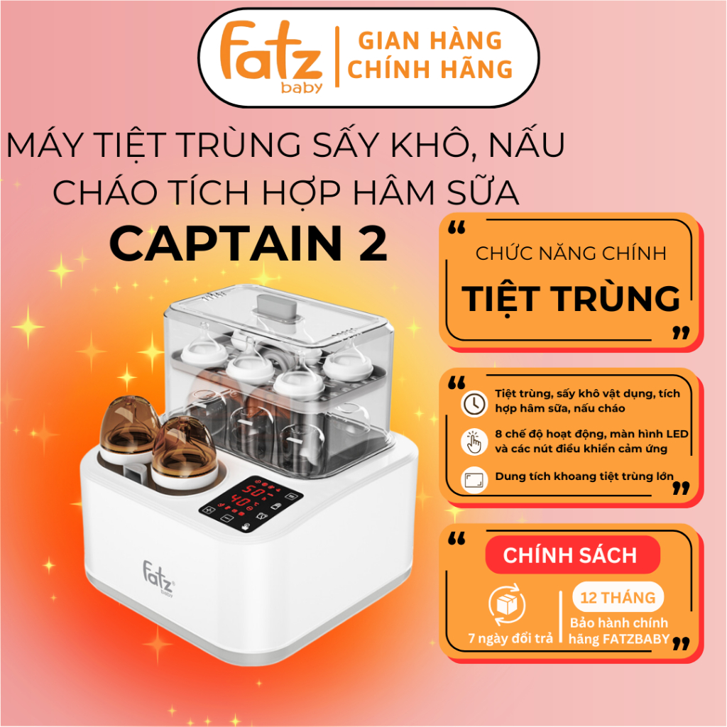 Máy tiệt trùng sấy khô hâm sữa FATZ BABY Captain 2 FB4315SL kèm hâm sữa ...