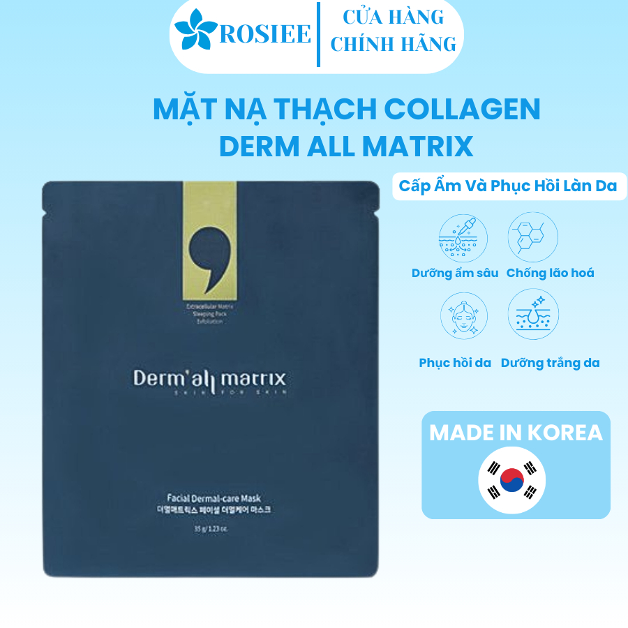 Mặt Nạ Thạch Collagen Derm All Matrix Hộp 4 Miếng Nâng Cơ Xóa Nhăn, Dưỡng Sáng Da | Shopee Việt Nam