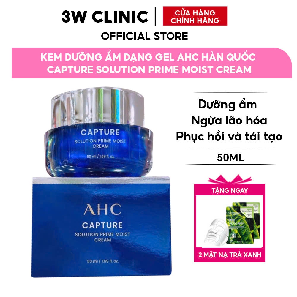 Kem Dưỡng Ẩm Cấp Nước Dạng Gel AHC Hàn Quốc Capture Solution Prime Moist Cream 50ml Mềm Mượt Da ...