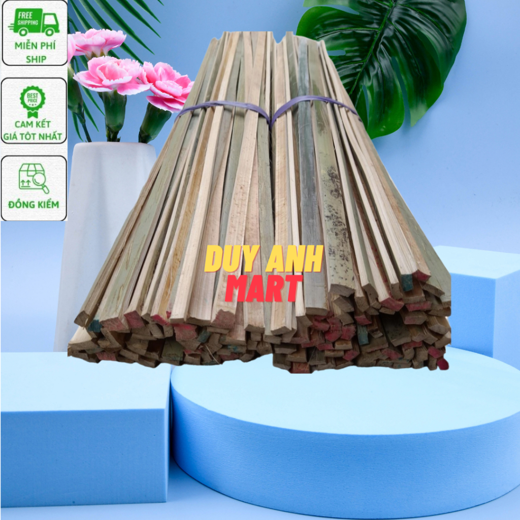 Que tre dẹt [1kg] dài 100cm - 60cm thanh Tre cắm thiệp, treo banner ...