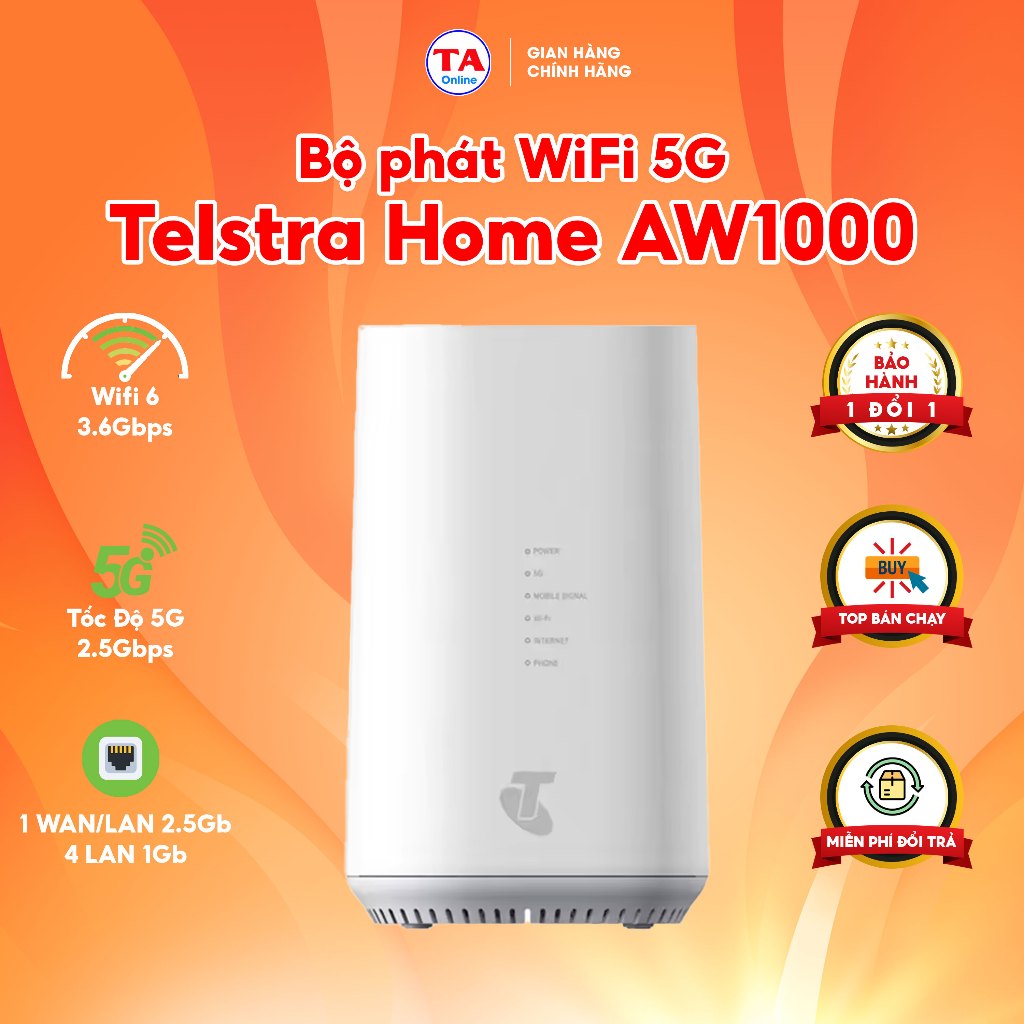 Bộ phát WiFi 5G Telstra Home AW1000 - tốc độ WiFi 6 3.6Gbps | Shopee ...