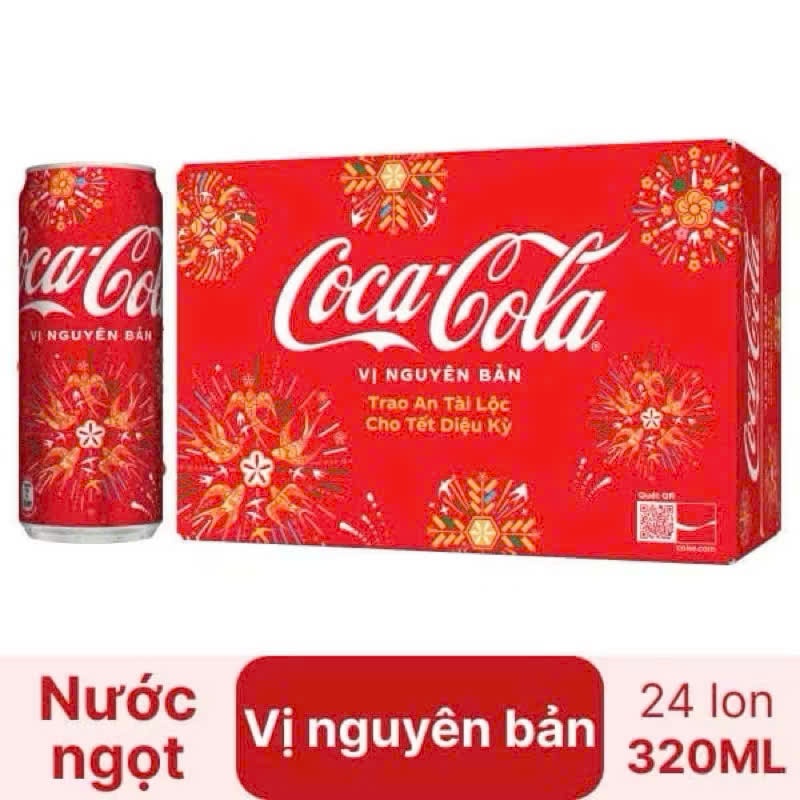 Thùng 24 Lon Nước Ngọt Giải Khát Coca-Cola Vị Nguyên Bản Original 320m/Lon Coca-Cola | Shopee ...