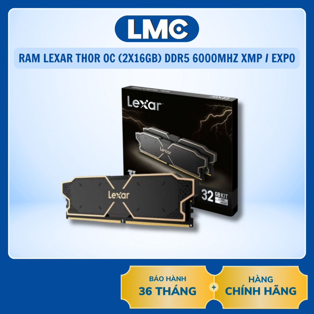 RAM Lexar Thor RGB 32GB (2x16GB) DDR5 6000Mhz | Shopee Việt Nam