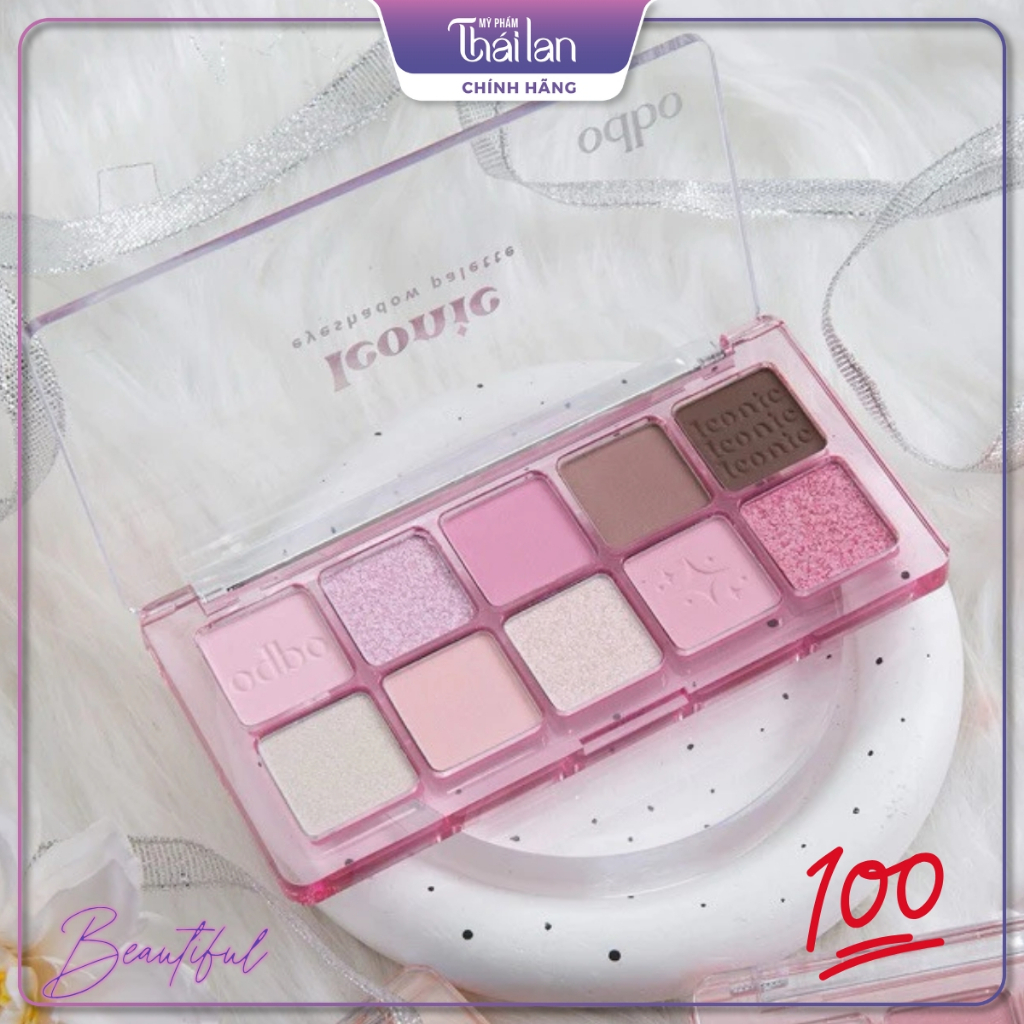 Bảng Mắt Odbo Iconic Eyeshadow Palette Cute OD2029, Phấn Mắt 10 Ô Chất Phấn Mềm Mịn, Bám Màu Tốt ...