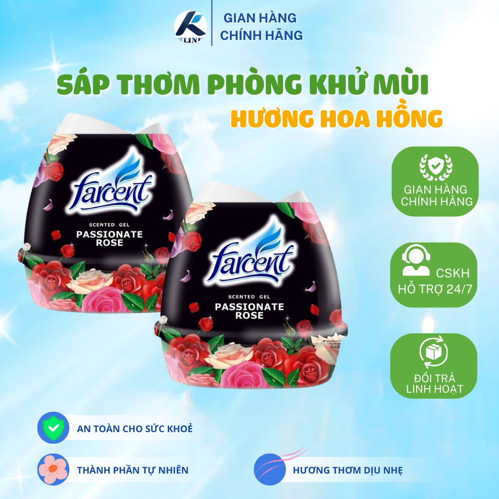 Sáp Thơm Farcent Hương HOA HỒNG 200g – Khử Mùi Hôi, Làm Thơm Phòng, Thanh Lọc Không Khí | Shopee ...