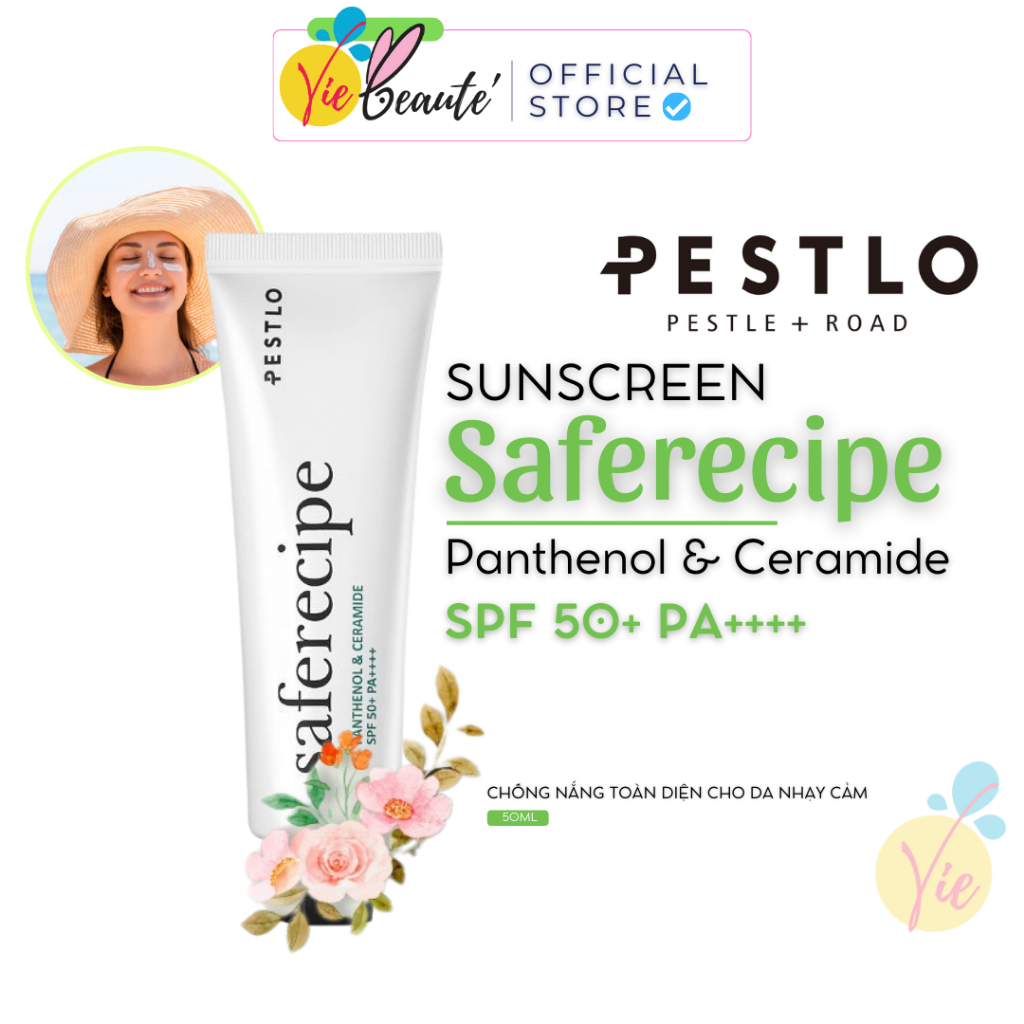 Kem Chống Nắng Vật Lý, Kiềm Dầu Pestlo Safe Recipe Sun Essence SPF50 ...
