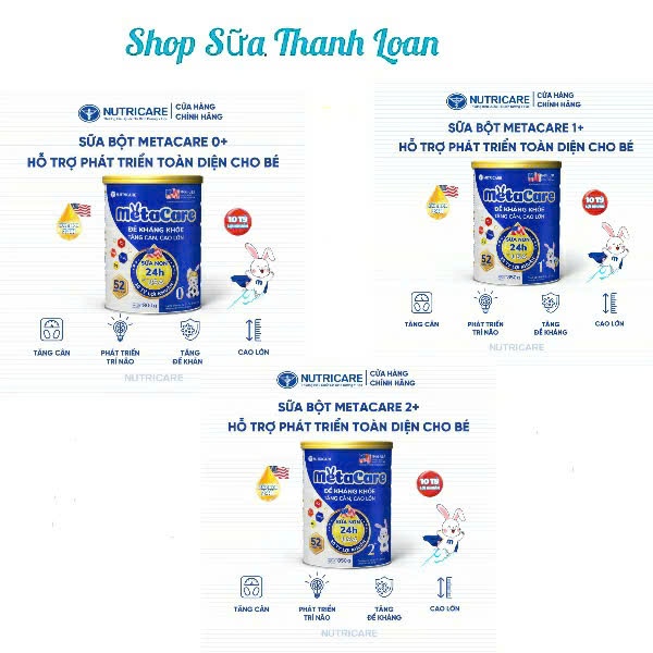 [HSD T2-2027] Sữa Bột Nutricare MetaCare 850G ĐỦ SỐ 0+,1+,2+ Đề Kháng Khỏe, Tăng Cân Cao Lớn ...