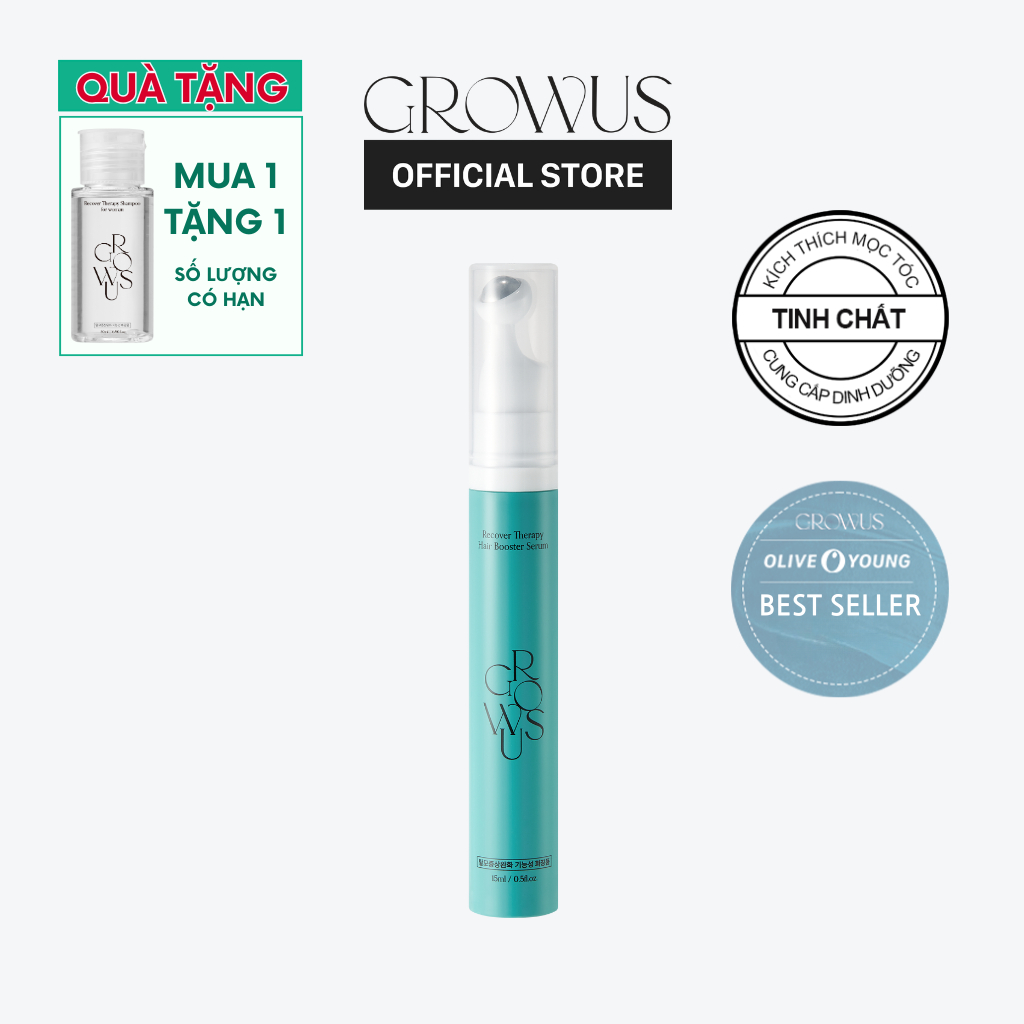 Tinh chất kích thích mọc tóc chuyên sâu [Growus Recover Therapy Hair Booster Serum 15ml ...