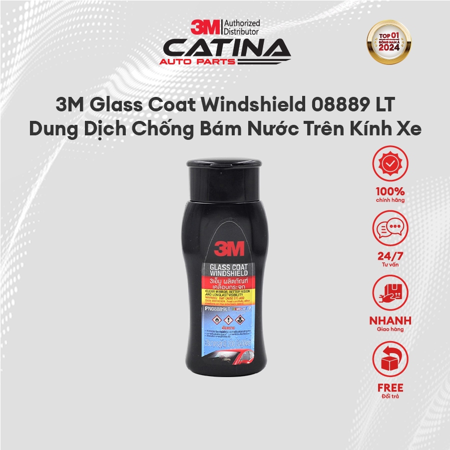 Chai chống bám nước trên kính xe 3M Glass Coat Windshield 08889 LT ...