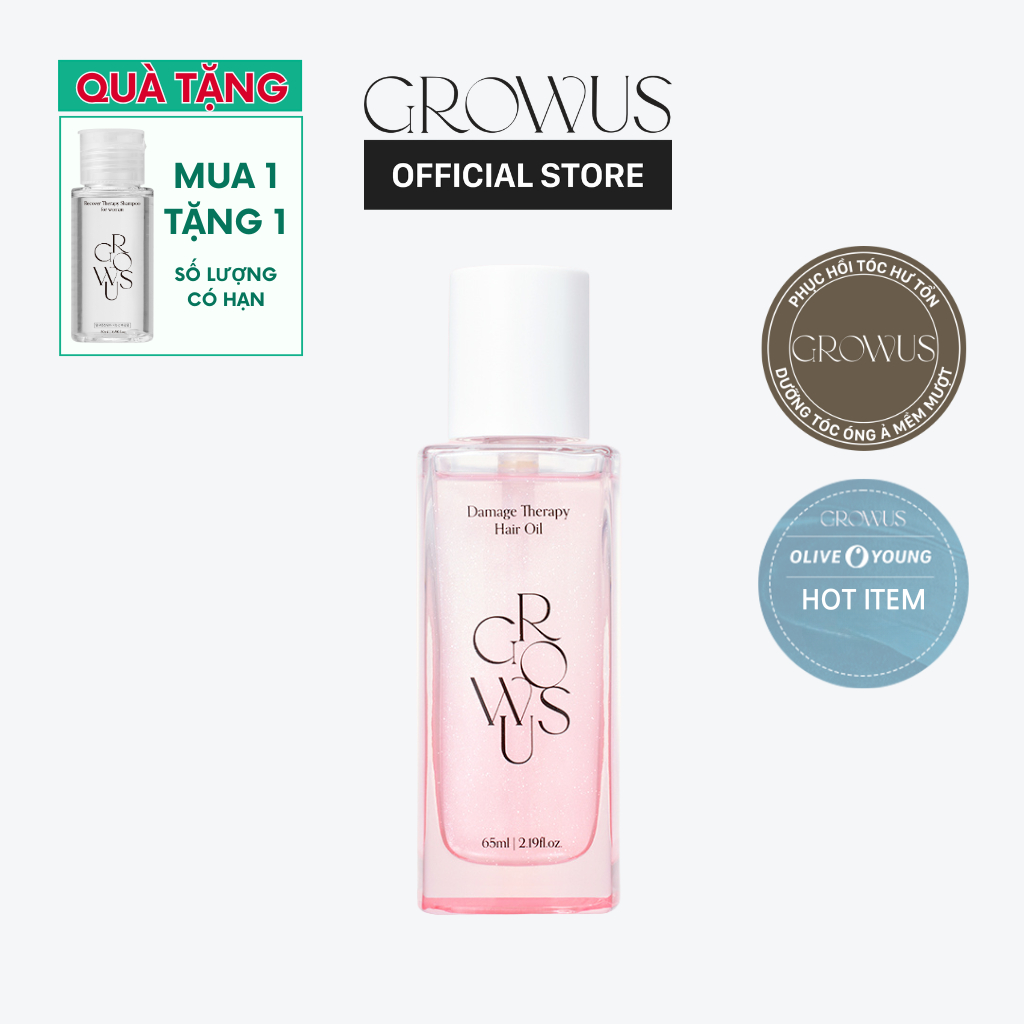 Tinh dầu dưỡng tóc phục hồi tóc hư tổn [Growus Damage Therapy Hair Oil 65ml] | Shopee Việt Nam