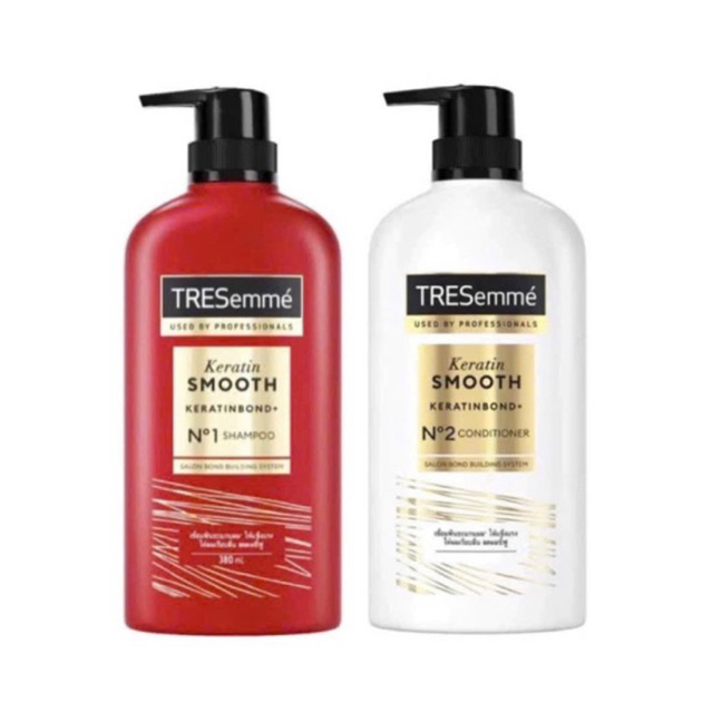 BỘ ĐÔI COMBO 2 CHAI DẦU GỘI -XẢ Tresemme KERATIN SMOOTH 370ML THÁI LAN | Shopee Việt Nam
