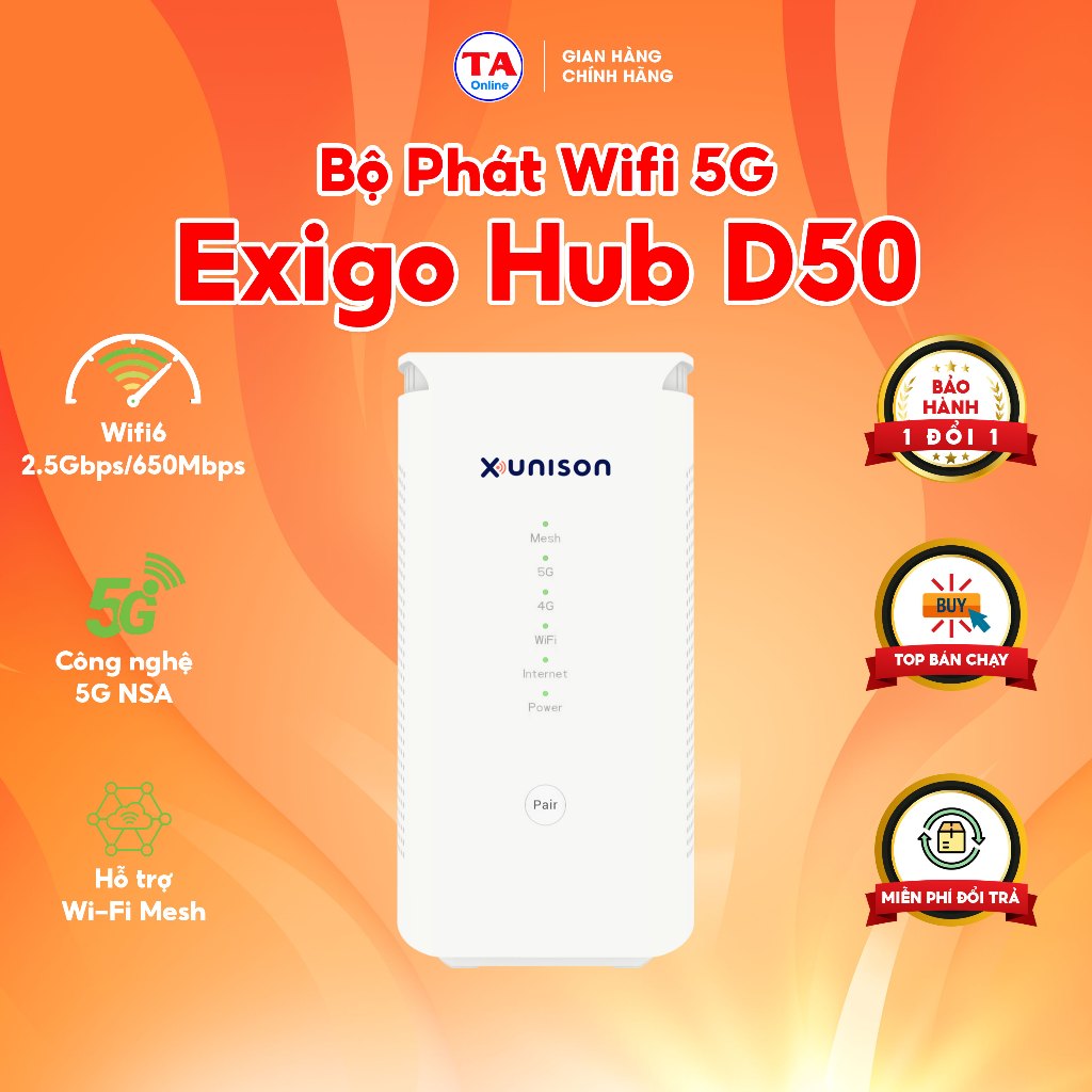 Bộ Phát WiFi Exigo Hub D50 5G - Wifi 6 AX5400 | Shopee Việt Nam
